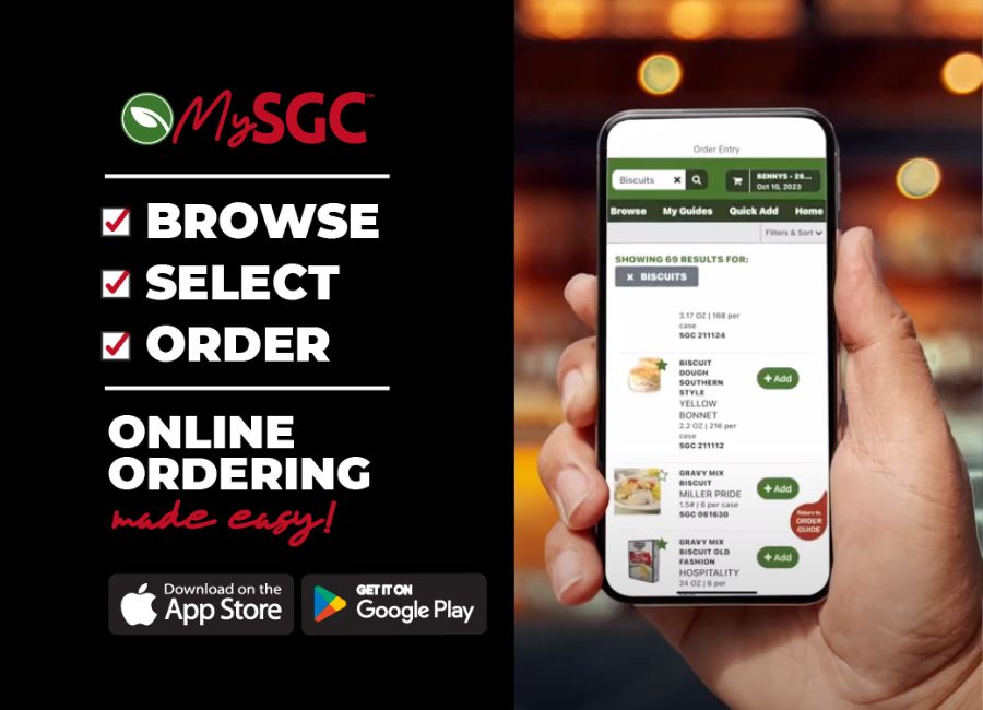 MySGC Order Entry | SGC™ Foodservice